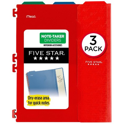 Brandclub - Five Star 3pk Note-Taker Dividers