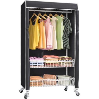 Vipek R2c Plus Rolling Garment Rack With Wheels, Heavy Duty Covered ...