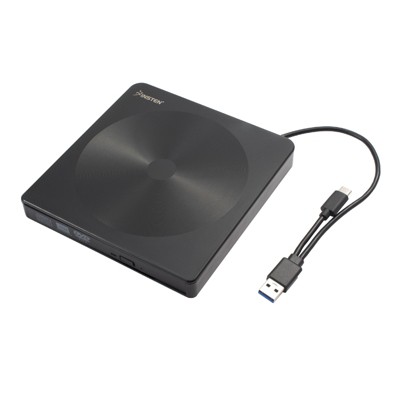 Insten External Cd Dvd Drive For Laptop, Usb 3.0 Type-c Portable Cd Dvd ...