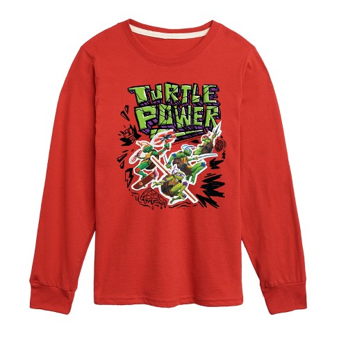 Teenage Mutant Ninja Turtles Mutant Mayhem Turtle Power Long Sleeve Graphic T-shirt - Red - 2t ...