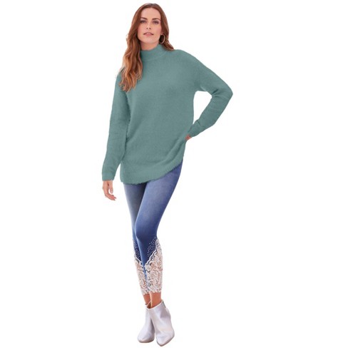 Roaman's Women's Plus Size Soft Eyelash Sweater : Target