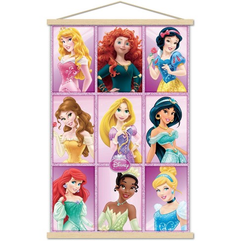 Trends International Disney Princess - Grid Magnetic Framed Wall Poster ...
