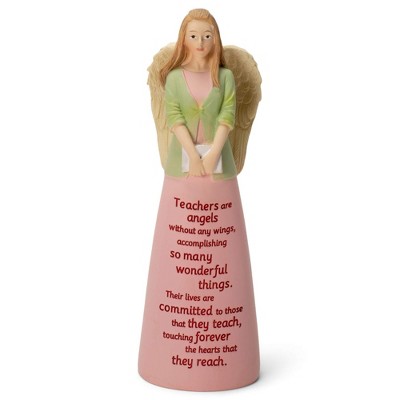Dicksons Teachers are Angels without Wings Pink 6 Inch Resin Tabletop ...