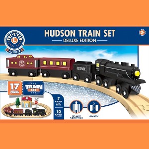 MasterPieces Lionel 17 Piece Hudson Train Set - Wood Train Set for Kids ...