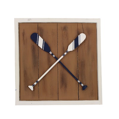 Beachcombers Navy White Double Oars Wall Art 13 X 1 X 13 Inches. : Target