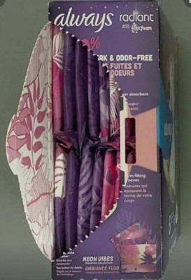 Always Radiant Flex Foam Heavy Flow Absorbency Pads With Wings ...