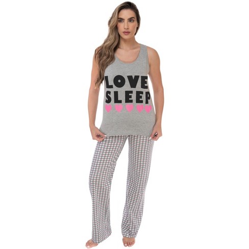 Just Love Womens Tank & Pant Cute Pajama Set - Ribbed Pj Sets Sleepwear ...