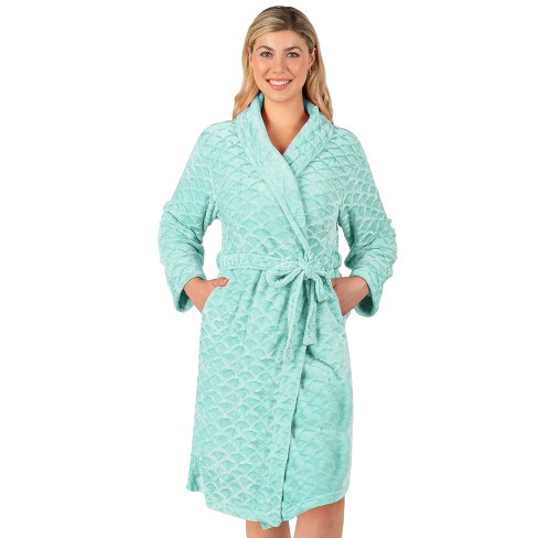 Pavilia Short Robes For Women, Plush Soft Bathrobe Womens Lightweight ...