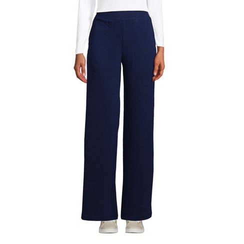 Lands' End Women's High Rise Serious Sweats Wide Leg Sweatpants : Target