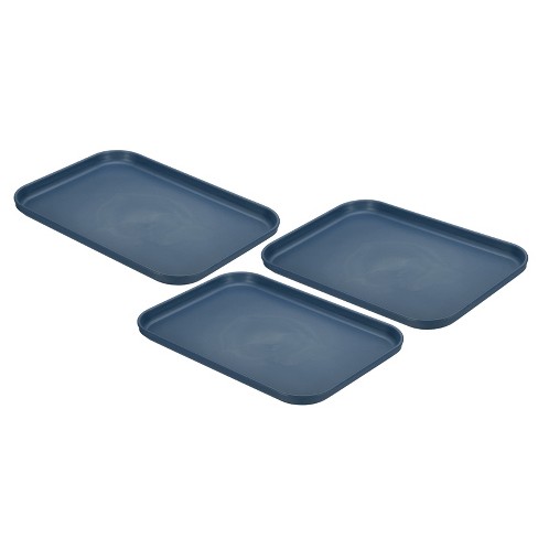 Unique Bargains Plastic Reusable Lightweight Rectangular Serving Tray 3 ...