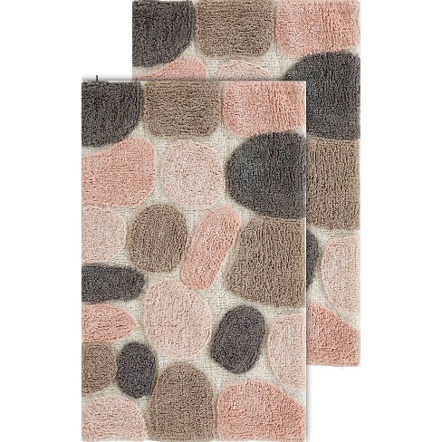 2pc 32"x20" Pebbles Bath Rug Set Rose - Chesapeake Merchandising ...