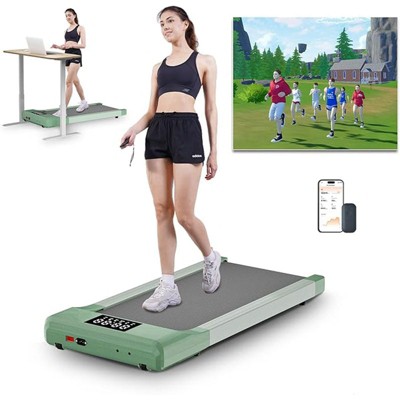 Costway Walking Pad Under Desk Treadmill With Watch Remote Led Touch ...