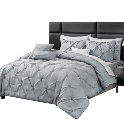 Collections Etc 10-piece Pintucked Comforter Set With Decorative ...