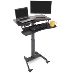 Adjustable Height Computer Keyboard Stand Black - Uncaged Ergonomics ...