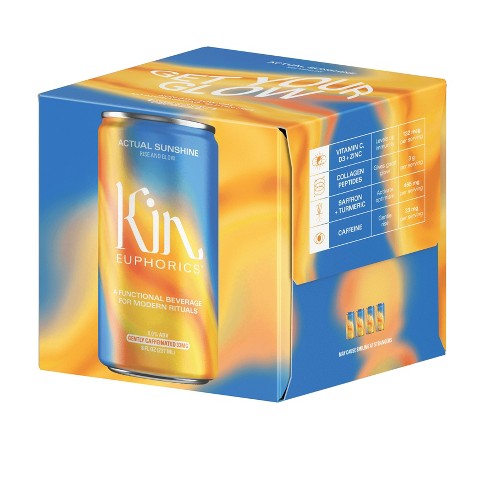 Kin Euphorics Actual Sunshine Non-alcoholic - 4pk/8 Fl Oz Cans : Target