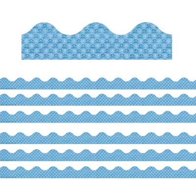 Eureka® A Close-knit Class Blue Pointelle Deco Trim, 37 Feet Per Pack ...