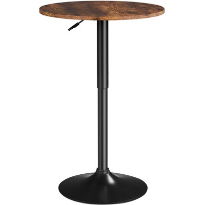 Yaheetech Adjustable Pub Round Table Counter Height Bistro Table W/ 360 ...