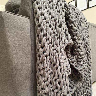 Chunky Knit Throw Blanket Braided, Soft & Cozy - Becky Cameron : Target