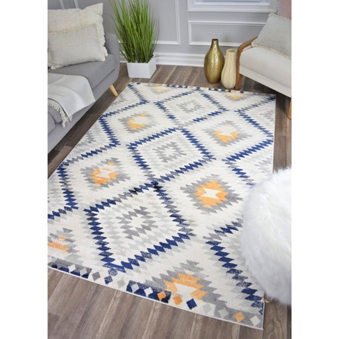 Cosmoliving By Cosmopolitan Soleil Br30a Kilim Gold Ivory Area Rug, 4 ...
