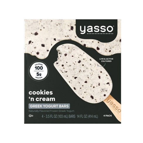 Yasso Frozen Greek Yogurt - Cookies 'n Cream Bars - 4ct : Target