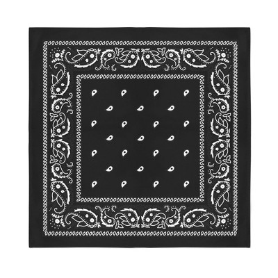 Balec Pack Of 3 Cotton Paisley Fine Bandannas Set - Black : Target