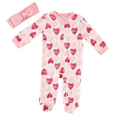 Chick Pea Baby Girl Clothes Footed Pajama Set For Sleep And Play 2 Pack ...