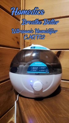 Homedics Top-fill Easy To Clean Ultrasonic Cool Mist Humidifier With ...