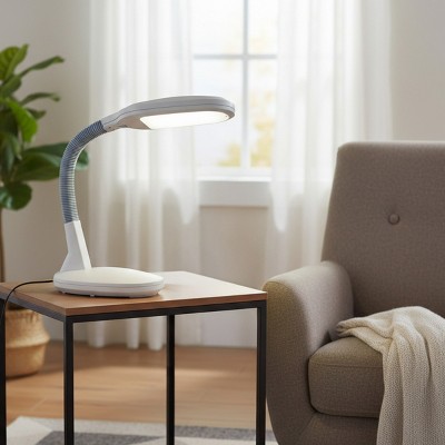 Lavish Home Sunlight LED Desk Lamp with Adjustable Gooseneck Arm (White ...