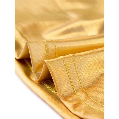 Allegra K Women's Party Short Sleeve Mock Neck Holographic Metallic ...