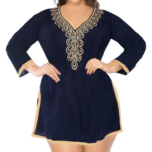 La Leela Women's Summer Vacation Beachwear Short Loose Beach Dress ...