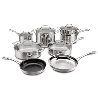 Cuisinart Classic 13pc Stainless Steel Cookware Set Light Silver ...