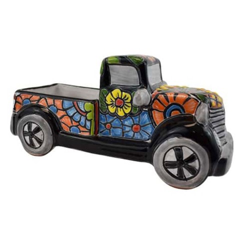 Avera Products Ceramic Vintage Truck Planter With Earthenware Clay Body ...