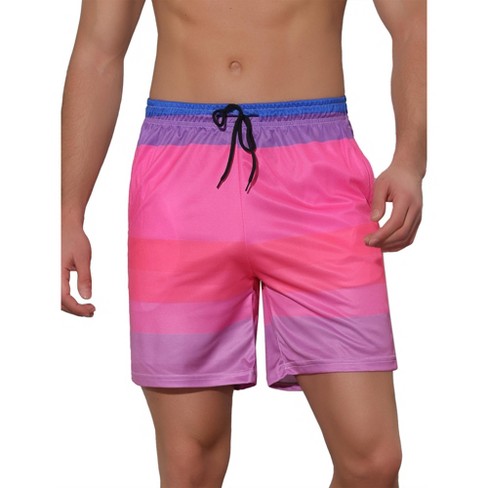 Lars Amadeus Men's Drawstring Waist Colorful Pattern Hawaiian Swim ...