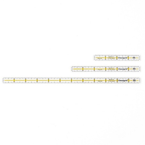 Omnigrid 4" X 6" X 12" Marking Ruler Trio Set With Lengths: Quilting ...