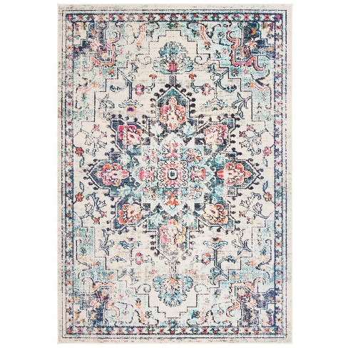 Madison Mad473 Power Loomed Indoor Area Rug - Cream/blue - 5'3"x7'6 ...