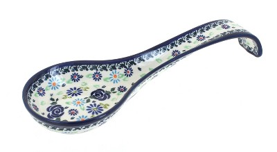 Blue Rose Polish Pottery Fantasy Large Spoon Rest : Target