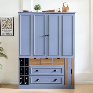 Luxystar Modern Tall Kitchen Pantry Cabinet with 4 Adjustable Shelves ...