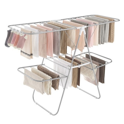 Songmics Clothes Drying Rack Foldable 2-level Laundry Drying Rack, Free ...