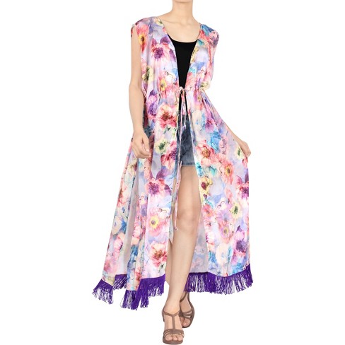 La Leela Women's Summer Front Open Holiday Swimwear Coverups Chunky ...
