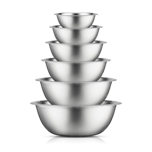 Joyjolt Stainless Steel Food Mixing Bowl Set Of 6 Kitchen Mixing Bowls ...