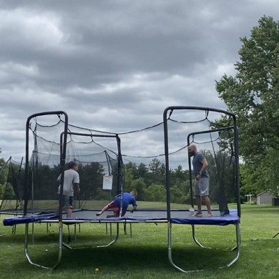 Skywalker Trampolines 15 Foot Square Trampoline And Enclosure - Blue ...
