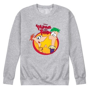 Men's - Phineas and Ferb - And Circle Graphic Fleece Sweatshirt : Target