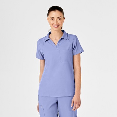 Wink W123 Women's Collar Scrub Top, M Regular : Target