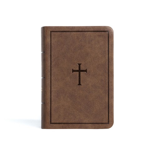 Csb Large Print Compact Reference Bible, Brown Leathertouch - By Csb ...