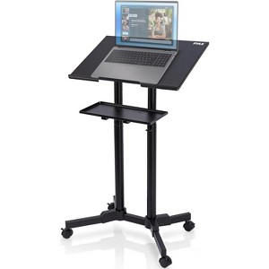 Pyle PLCTND49 Portable 2-Tier Adjustable Laptop Lectern – Ergonomic ...