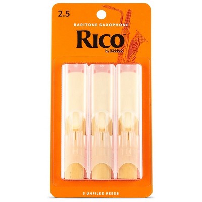 Rico Baritone Saxophone Reeds, Box Of 3 Strength 2.5 Box Of 3 : Target