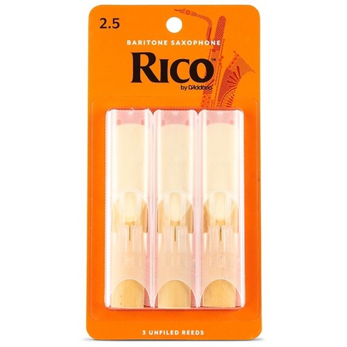 Rico Baritone Saxophone Reeds, Box Of 3 Strength 2.5 Box Of 3 : Target