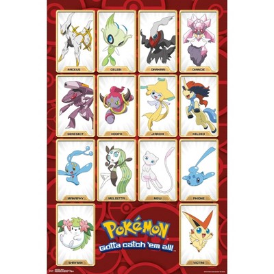 Trends International Pokémon - Mythical Magnetic Framed Wall Poster ...