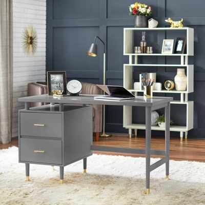 Margo Desk Charcoal Gray - Buylateral : Target