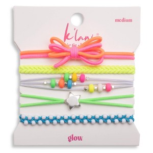 K'lani Hair Tie Bracelets - Glow: Elastic Band, Securing Hair, All Hair ...